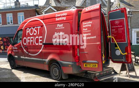 Mobile post office van Stock Photo - Alamy
