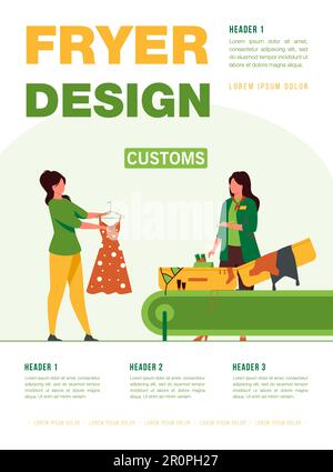 Customs employee checking luggage of tourist Stock Vector Image & Art ...