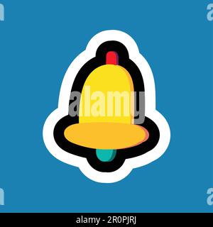 Notifications bell sticker for a social media, making a blog or vlog ...