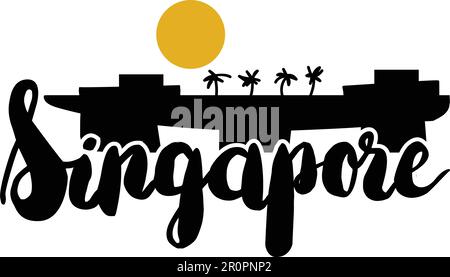 Speaking Singlish Text. Singapore holiday stylish symbol. Vector Stock ...