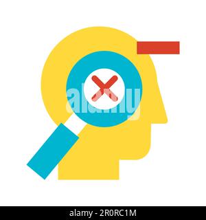 Mistakes correction flat vector pictogram on white background. Error ...