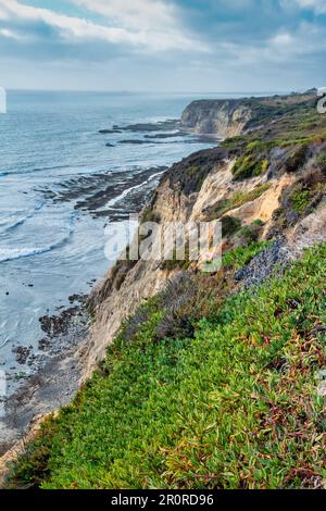 Cliffs Beach near Davenport, Santa Cruz County, California, USA Stock ...