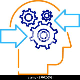 Decision making process thin line vector icon. Problem analysis and ...