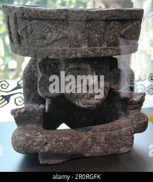 Statuette representing the Aztec deity of fire from the ancient and ...
