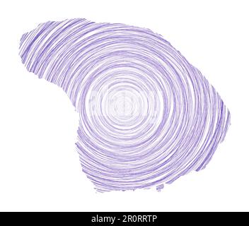 Hawaii map filled with concentric circles. Sketch style circles in the ...
