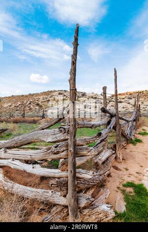 Historic 1800's John Wesley Wolfe ranch; Arches National Park; Utah ...