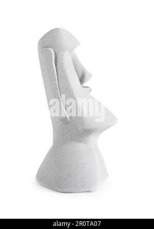 Decorative Moai statue on white background Stock Photo - Alamy