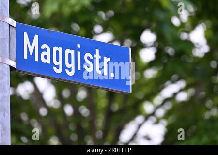 Singen Am Hohentwiel, Germany. 08th May, 2023. The lettering MAGGI is ...