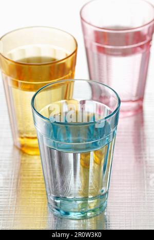Multi-colored drinking glasses Stock Photo - Alamy