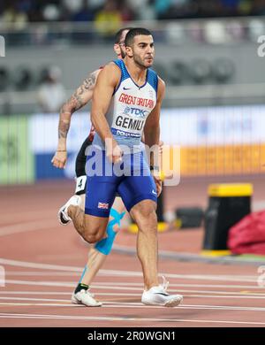Adam Gemili running the 200m at the 2019 World Athletics Championships ...