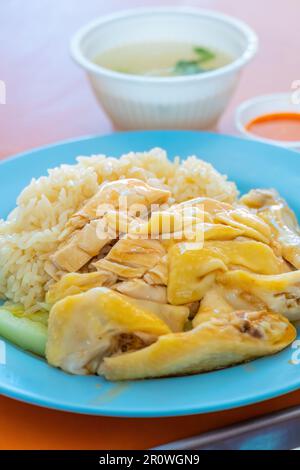Hainanese Chicken rice (Singapore chicken rice) famous singapore food ...
