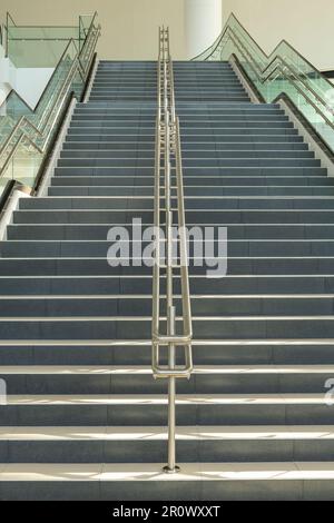 Modern staircase leading upstairs office building - Stock photo Stock ...