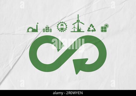 circular economy icons Stock Photo - Alamy