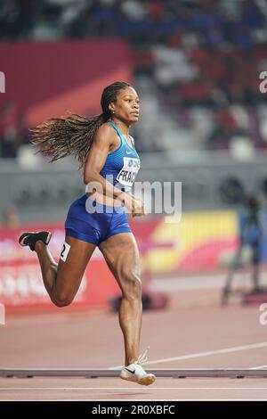 Phyllis FRANCIS running the 400m at the 2019 World Athletics ...