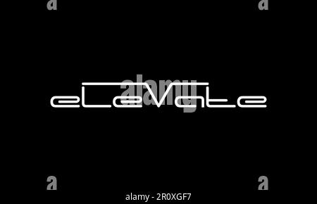Elevate Typography Text Logo Design. Elevate Typographic Word Logo ...
