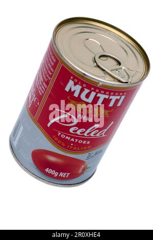 Can of Mutti Peeled Tomatoes 400g Stock Photo - Alamy