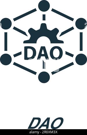 DAO icon. Monochrome simple sign from blockchain collection. DAO icon ...