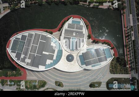 Zibo. 8th May, 2023. This aerial photo taken on May 8, 2023 shows a ...