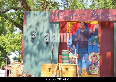 4-15-2023: Visalia, California: Juggler in period costumes at a ...