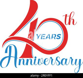 40 years anniversary celebration design template. 40th vector and ...