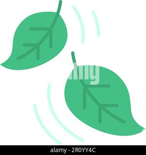 Leaf Fluttering in Wind icon vector image Stock Vector Image & Art - Alamy