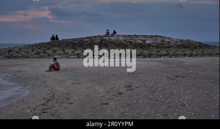 Pantai Jerman (German Beach) in Kuta, Bali Indonesia sunset shot ...