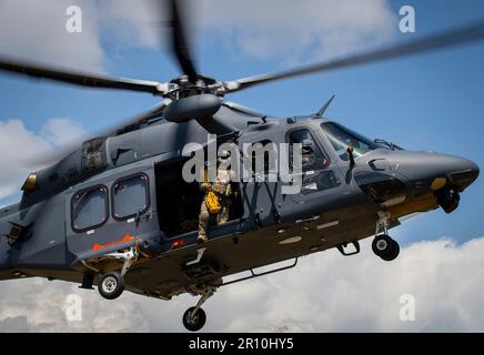 A MH-139A Grey Wolf prepares for take-off at Duke Field, Florida, on ...