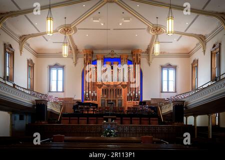 USA, Utah. Interior of Assembly Hall Stock Photo - Alamy