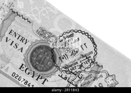 Egyptian Entry Visa with stamp on a real passport Stock Photo - Alamy