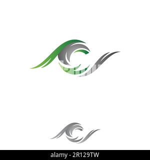 M letter wave Logo Template vector illustration Stock Vector Image ...