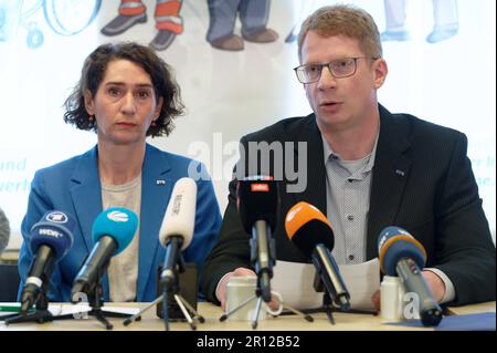 Cologne, Germany. 11th May, 2023. Kristian Loroch, head of the EVG ...