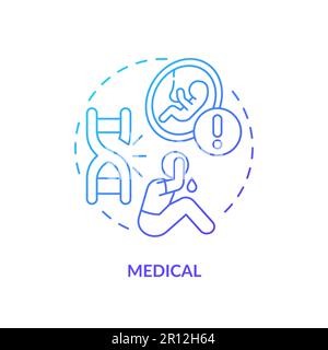 Medical abortion blue gradient concept icon Stock Vector Image & Art ...