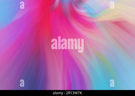 Colorful digital art, illustration, swish. Pink, blue, yellow colors ...