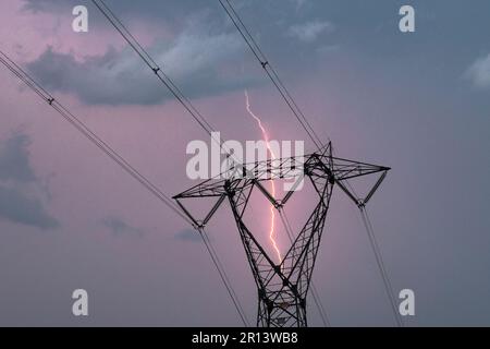 Energy transition power line Stock Photo - Alamy