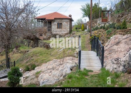 Panorama of Village of Dolene at Ograzhden Mountain, Blagoevgrad Region ...