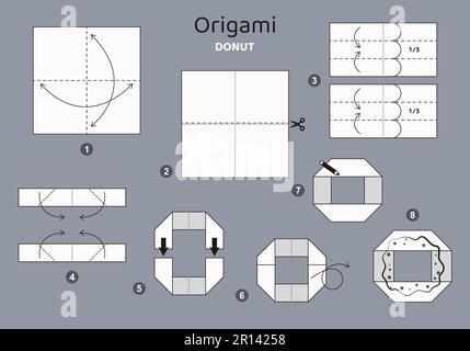 Origami tutorial for kids. Origami cute candy Stock Vector Image & Art ...