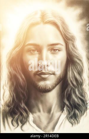 Portrait of Jesus Christ, Digital art Stock Photo - Alamy