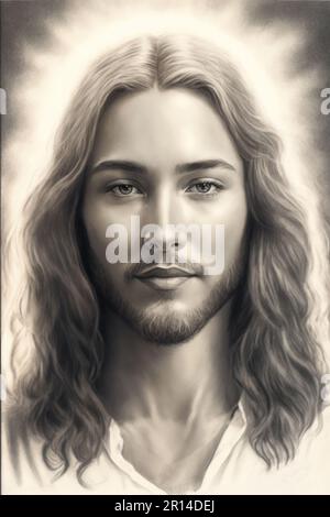 Portrait of Jesus Christ, Digital art Stock Photo - Alamy
