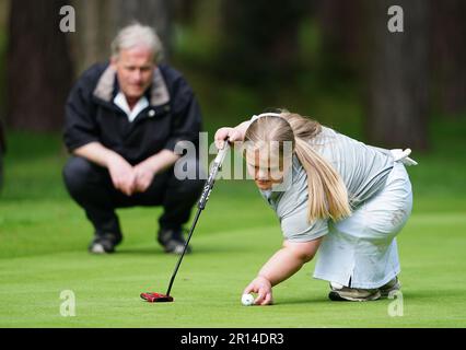 Ellie Perks in action on the 12th during day two of The G4D Open at ...