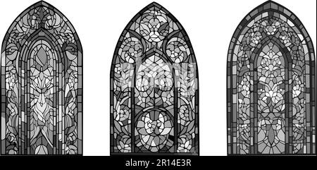 Catholic or Christian decorations.Church panes decorated with colored ...