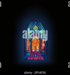 Catholic or Christian decorations.Church panes decorated with colored ...