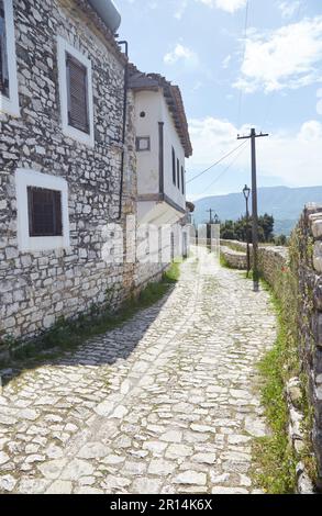 The Medieval Berat Castle in central Albania Stock Photo - Alamy