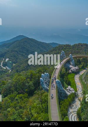 Golden Bridge, Sun World Ba Na Hills, Danang, Vietnam, Asia Stock Photo ...