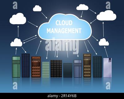 server cloud storage database infographic concept for slide ...