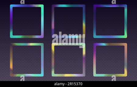 Crystal refraction frame, rainbow sunlight border, prism light effect ...