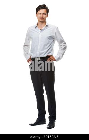 He takes his job seriously. Studio portrait of a casually dressed man ...