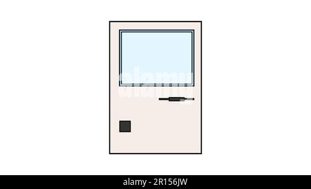 Computer screen with 90s retro software windows open on desktop. Vector illustration of folder ...