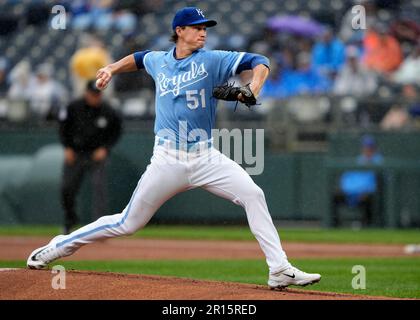 Kansas City Royals' Brady Singer pitches during the first inning of a ...