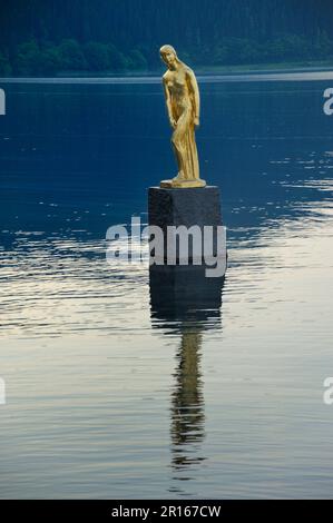 Lake Tazawako Tatsuko statue Stock Photo - Alamy