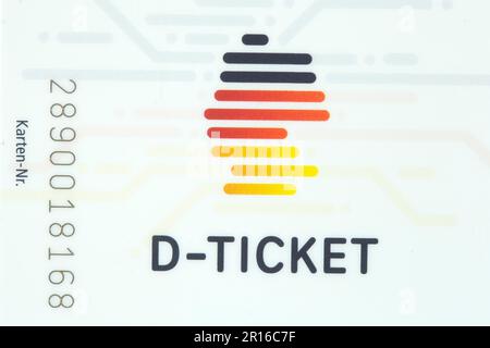Deutschland-Ticket D-Ticket or 49 euro ticket for local transport on a ...